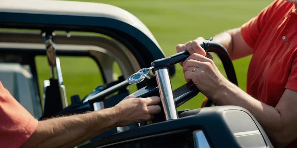 How to mount slow moving vehicle sign to golf cart? - Guild Golf Carts