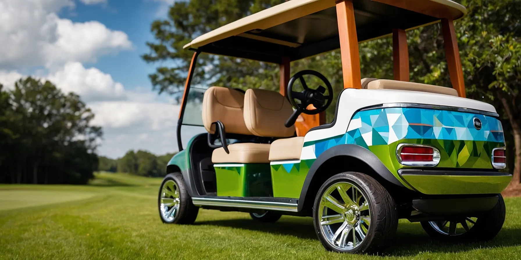 What customization options are available for the golf cart evolution ...